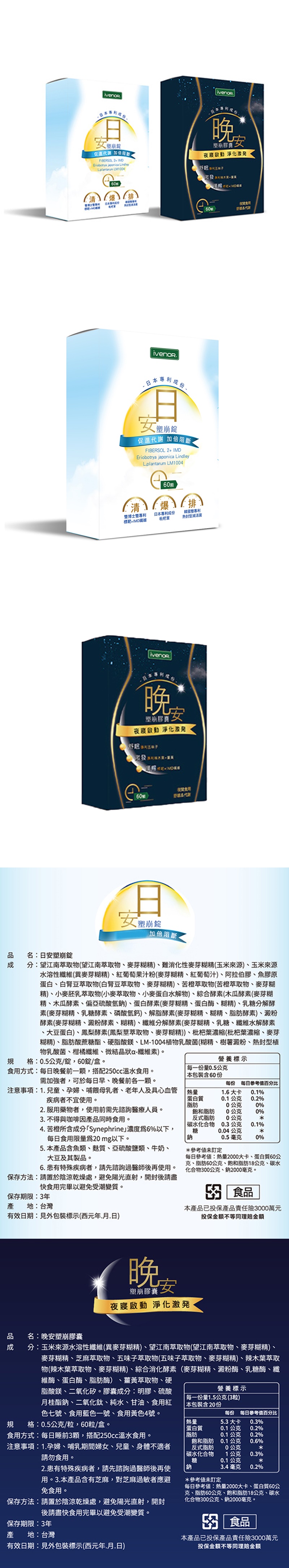 IVENOR 第三代日/夜塑崩 日塑崩EX 夜塑崩EX 日安塑崩 晚安塑崩